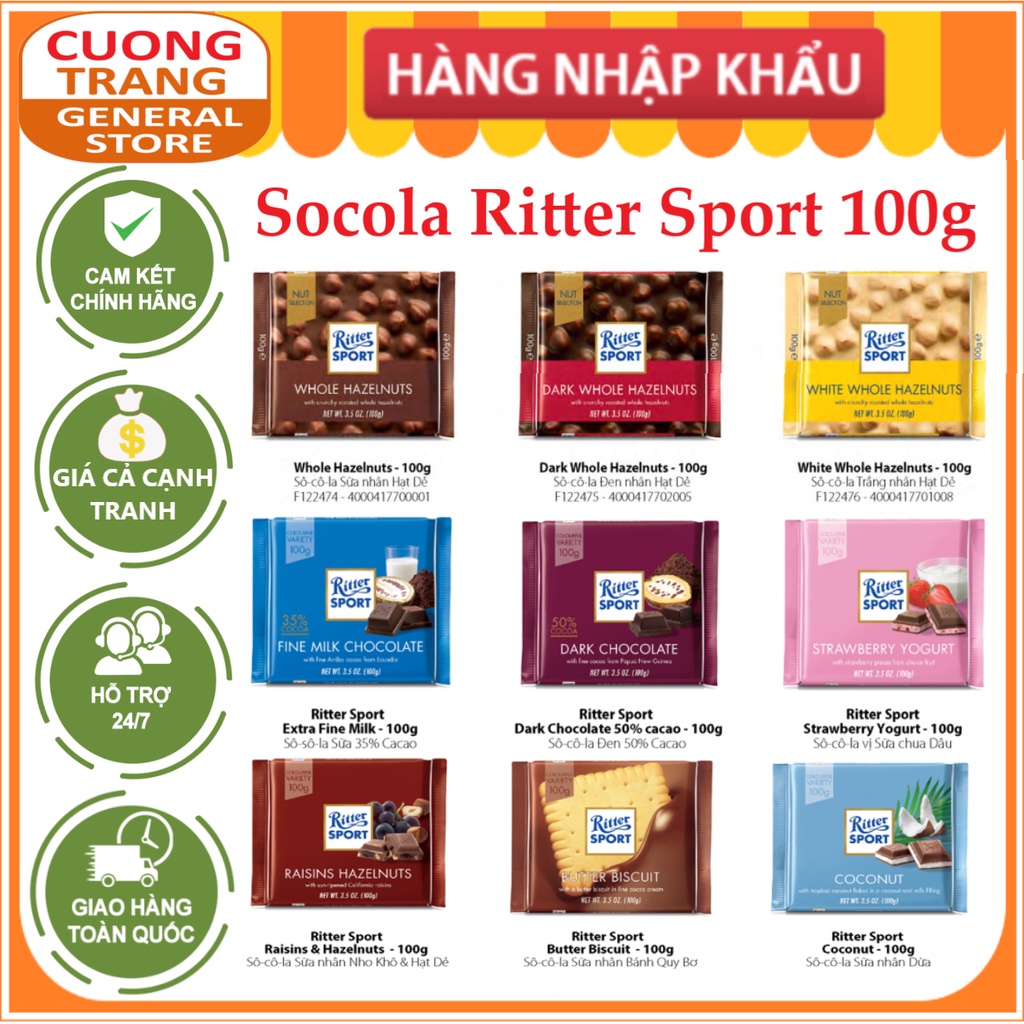 Socola Ritter Sport 100g | Shopee Việt Nam
