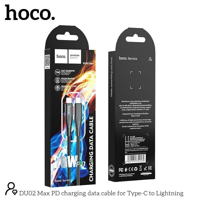 Cáp sạc nhanh PD20W Hoco DU02 Max Type-C to Lightning | Shopee Việt Nam