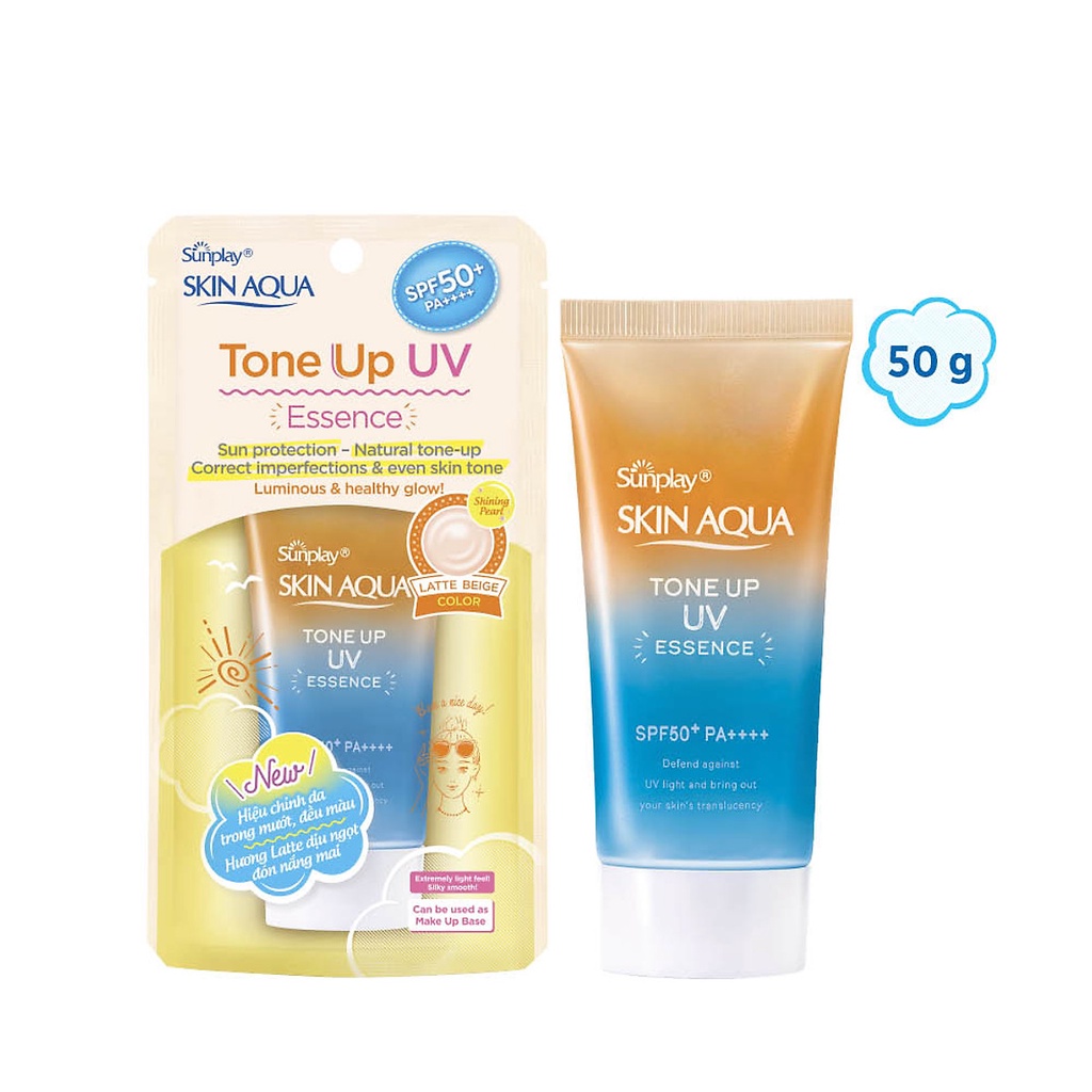 Kem Chống Nắng Nâng Tông Skin Aqua Tone Up UV Essence Latte Beige 80g | Shopee Việt Nam