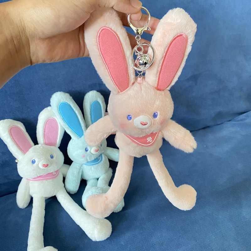 Móc Khóa Thỏ Nhồi Bông Có Thể Kéo Dây Vui Nhộn | Shopee Việt Nam