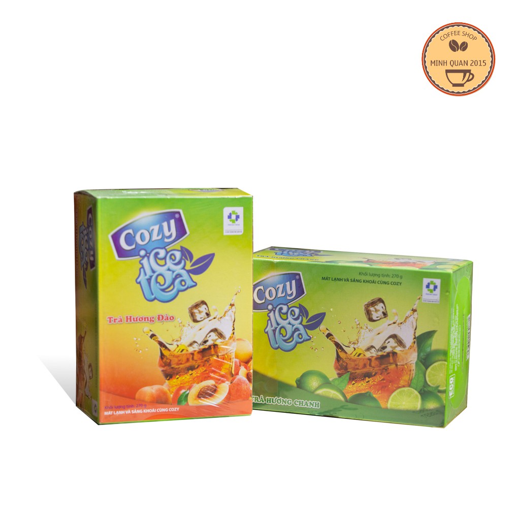 TRÀ COZY ICE TEA HƯƠNG CHANH / HƯƠNG ĐÀO 270G ( 15g * 16 gói )( Bao bì ...