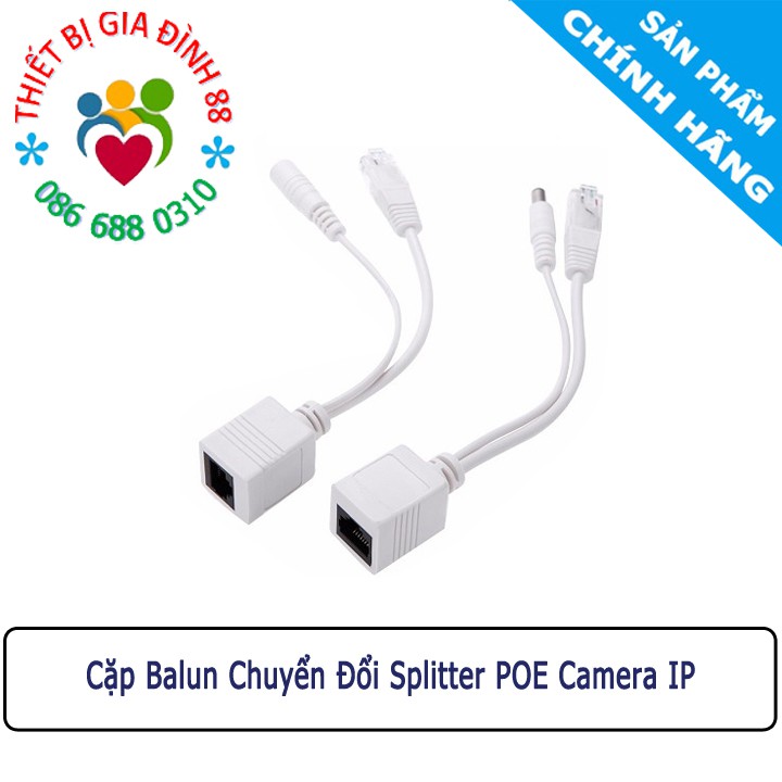 Balun Chuyển Đổi Splitter POE Camera IP - Tăng Khoảng Cách Truyền 100M ...