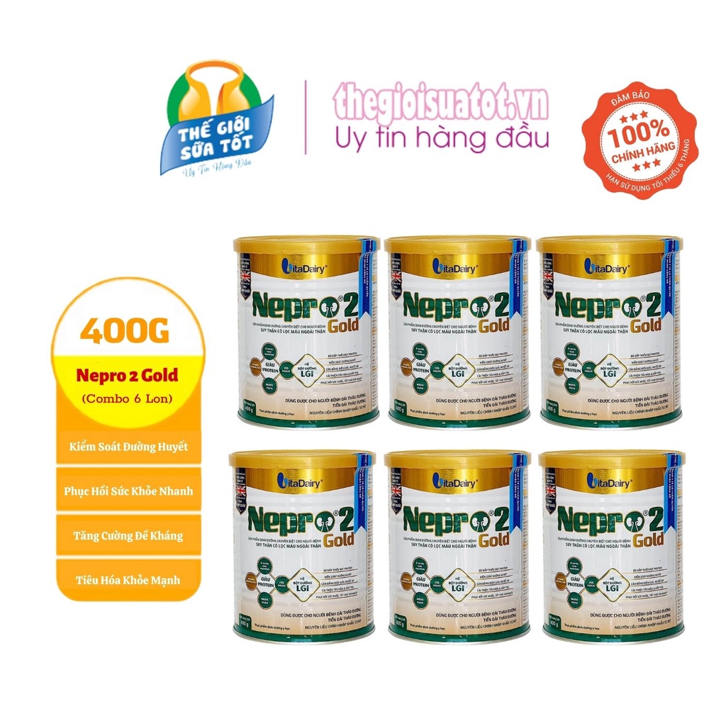 Combo 6 hộp sữa Nepro 2 Gold- 400g | Shopee Việt Nam