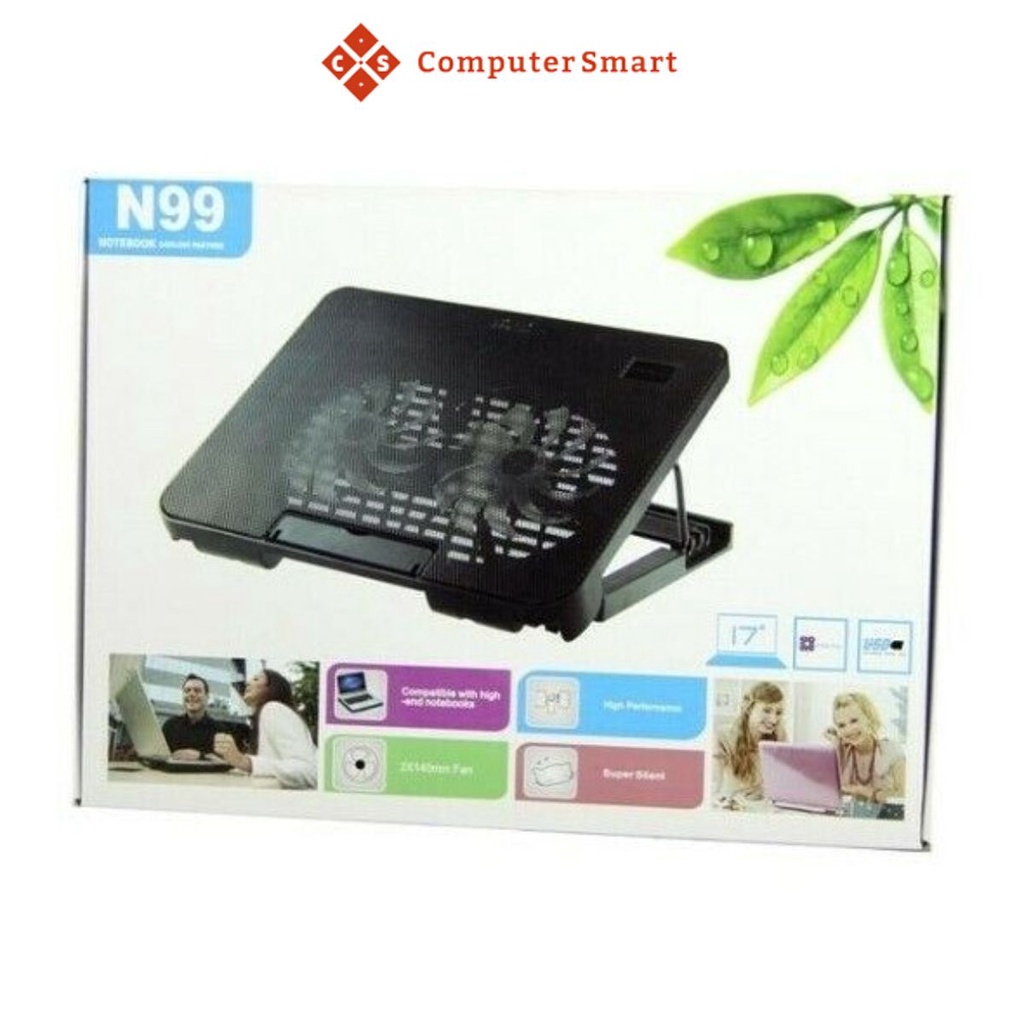 Đế Tản Nhiệt - Quạt Tản Nhiệt Laptop N99 2 Quạt, Fan Laptop N99 17inch ...