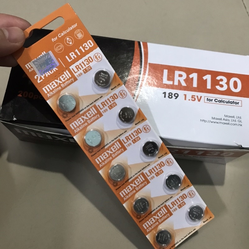Pin MAXELL LR1130 mã189, AG10 Alklaine 1.5V, Pin cúc áo cho máy tính ...