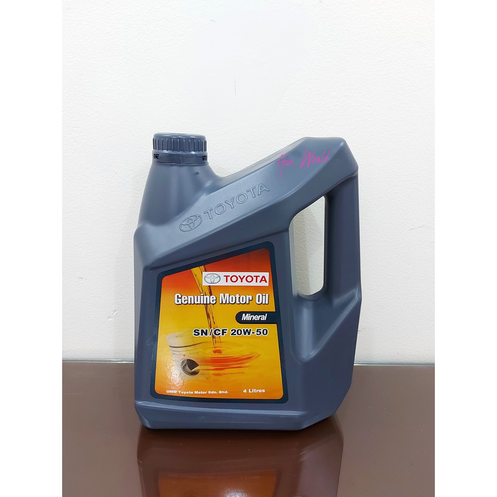 Nhớt TOYOTA Genuine Motor Oil SN/CF 20W50 4 Lít | Shopee Việt Nam