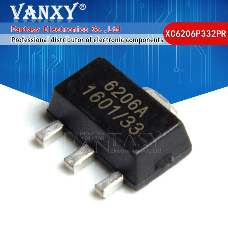 Bộ 10 Linh Kiện Điện Tử XC6206P332PR SOT-89 XC6206P332 SOT89 6206P332 ...
