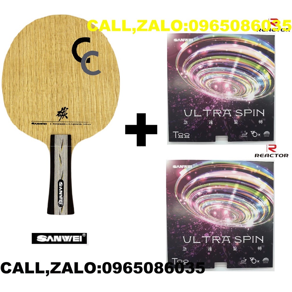 [PlantViet] Combo vợt bóng bàn gồm cốt vợt sanwei cc và hai mặt Sanwei ...