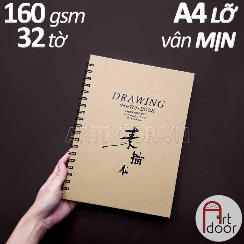 [ARTDOOR] Sổ vẽ chì DRAWING Sketchbook mỏng 160gsm (vân mịn) | Shopee ...