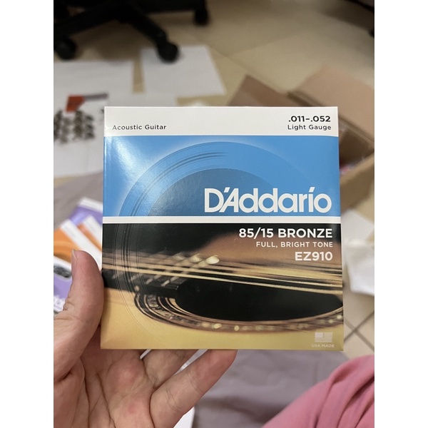 Dây đàn guitar Acoustic D Addario EPX26, EZ910, EJ13, EJ15, EZ900, EZ920 G4U Guitar bộ gồm 6 dây ...