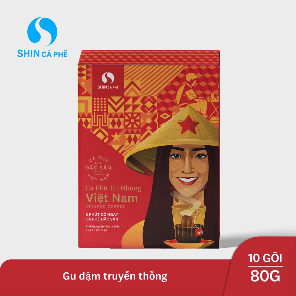 Cà phê Việt Nam - SHIN Cà Phê - Túi Nhúng - Hộp 10 gói | Shopee Việt Nam
