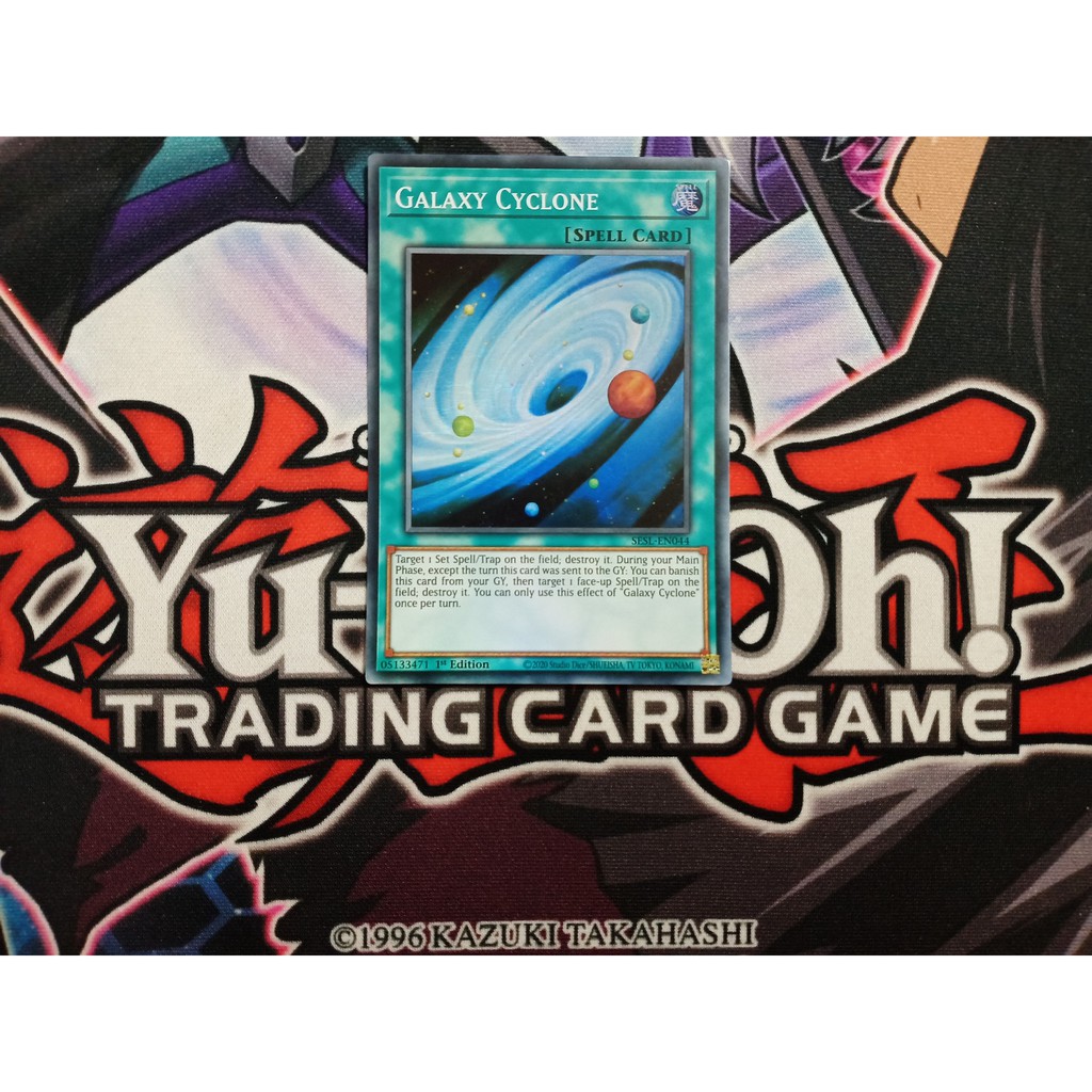 Thẻ bài Yugioh chính hãng Galaxy Cyclone - SESL-EN044 - Super Rare 1st ...