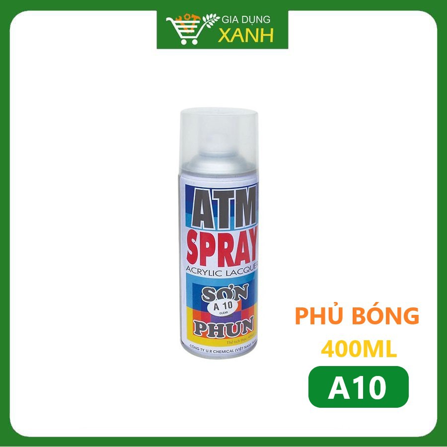 Sơn xịt ATM A10 màu trong suốt, tăng chất lượng bề mặt sơn, 400ml ...
