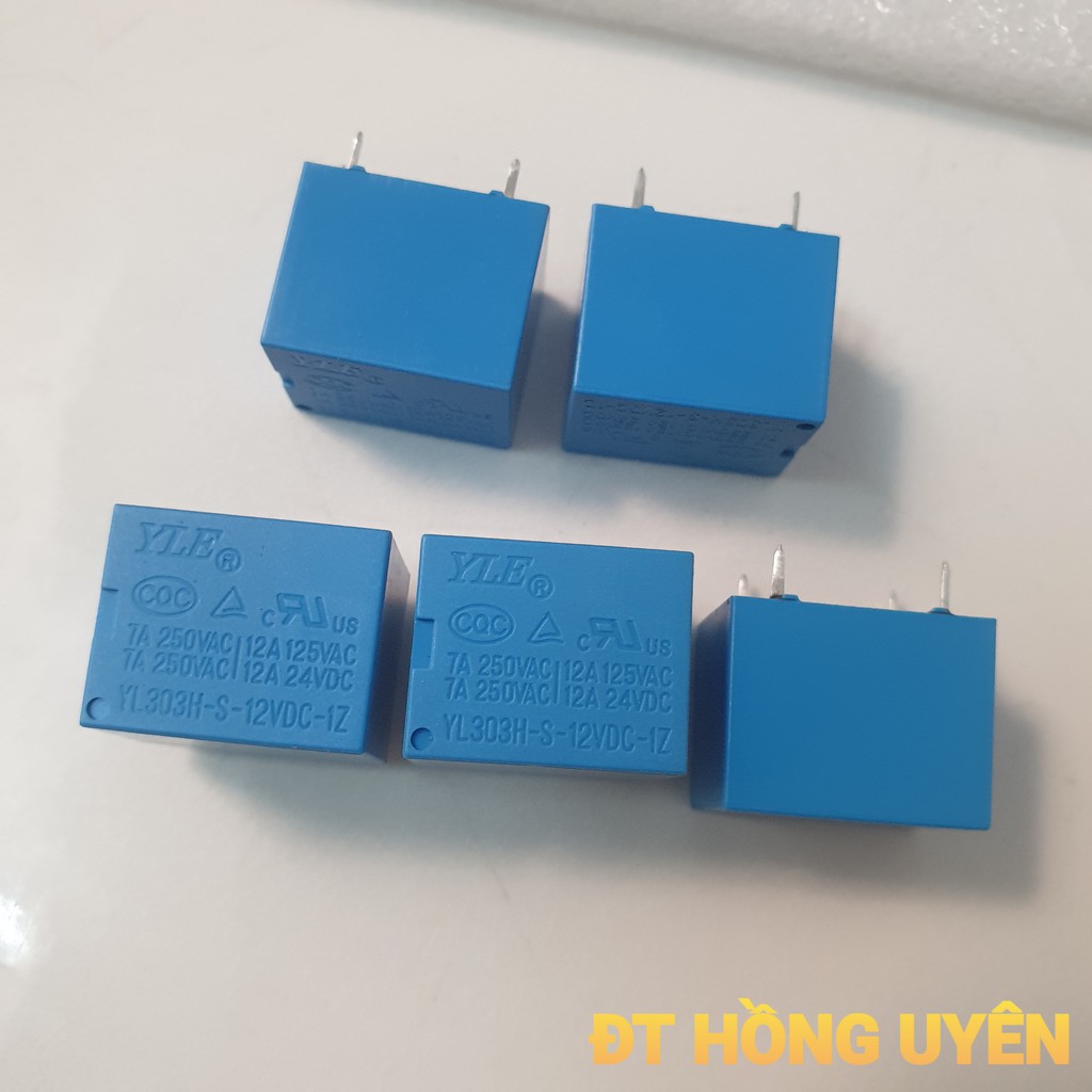 (Bộ 5 cái) Rơ le 12v. Relay 12V-250V 5 chân 12A (Role loại Tốt). Role ...