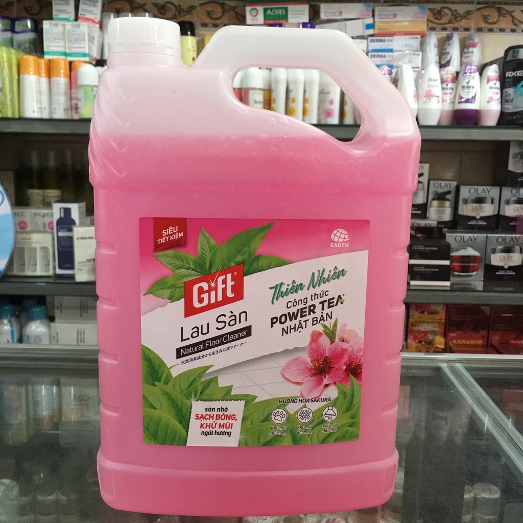 Nước Lau Sàn Gift Pink Sakura can 3.8kg | Shopee Việt Nam