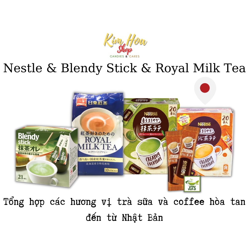 Tổng hợp các hương vị Trà Sữa hòa tan NESTLE & ROYAL MILK TEA & BLENDY ...