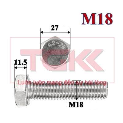Bulong inox 304 M18 (30-100mm) | Shopee Việt Nam