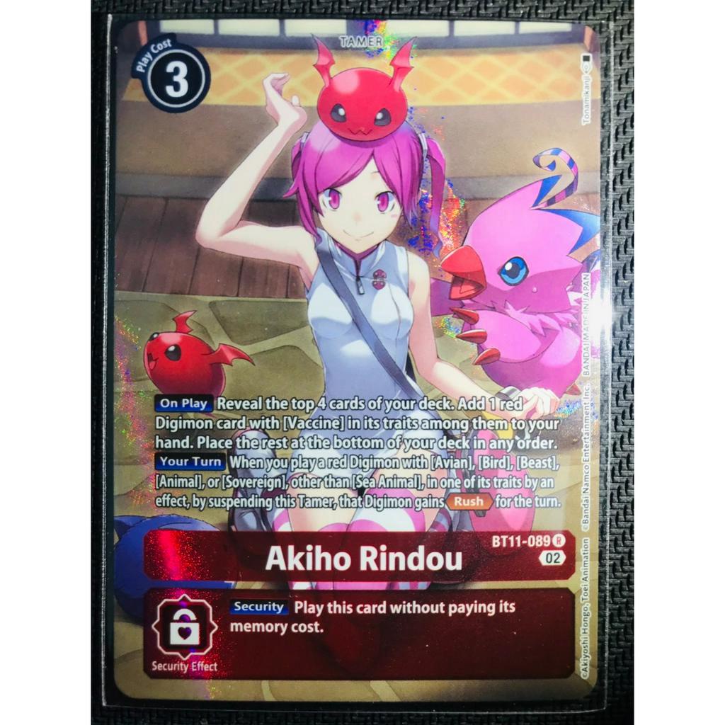Thẻ bài Digimon BT11-089 - Akiho Rindou (Alternate Art) - Tamer - Rare | Shopee Việt Nam