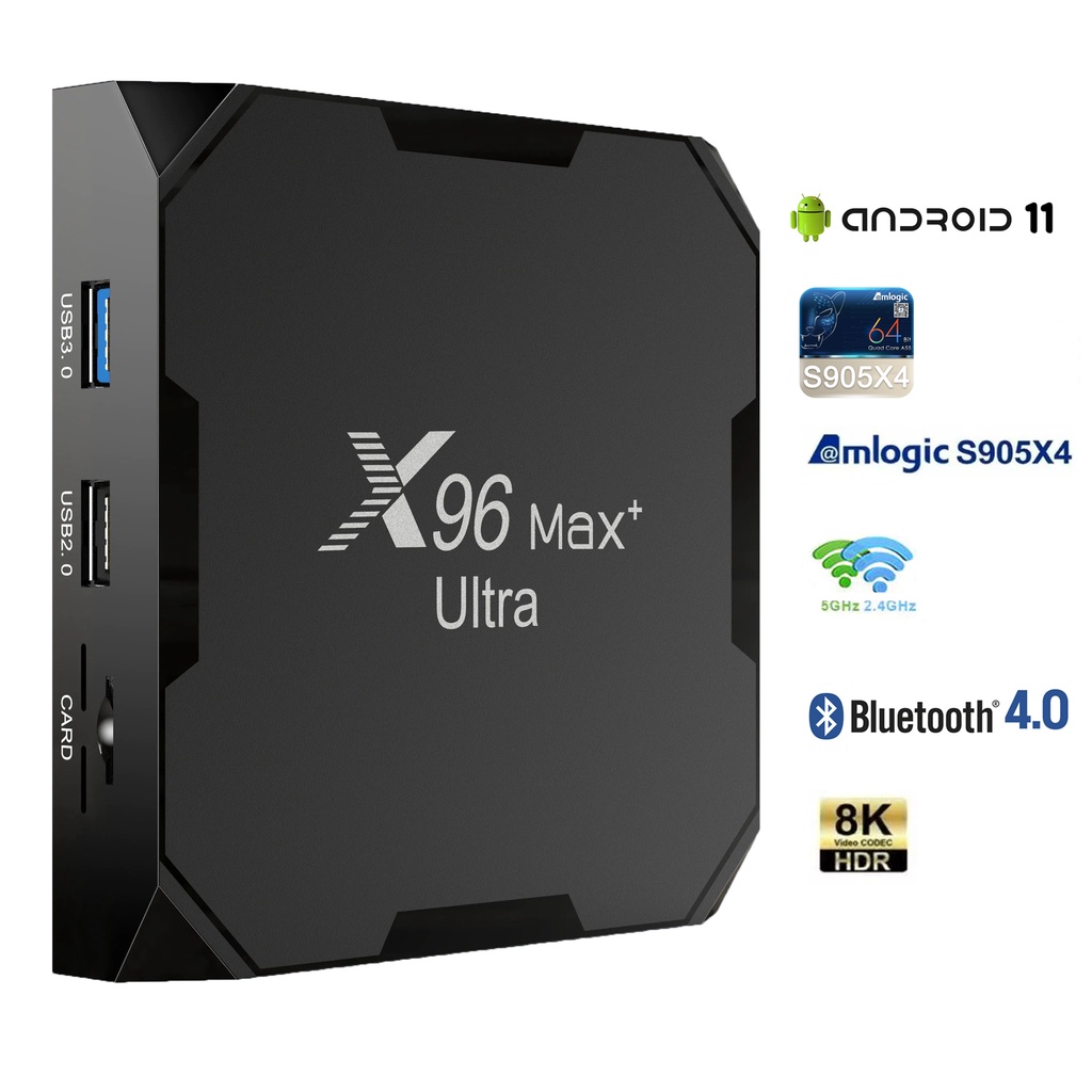 Android Tivi Box X96 Max plus ultra S905X4 Ram 4G Rom 32G Wifi Kép Có ...