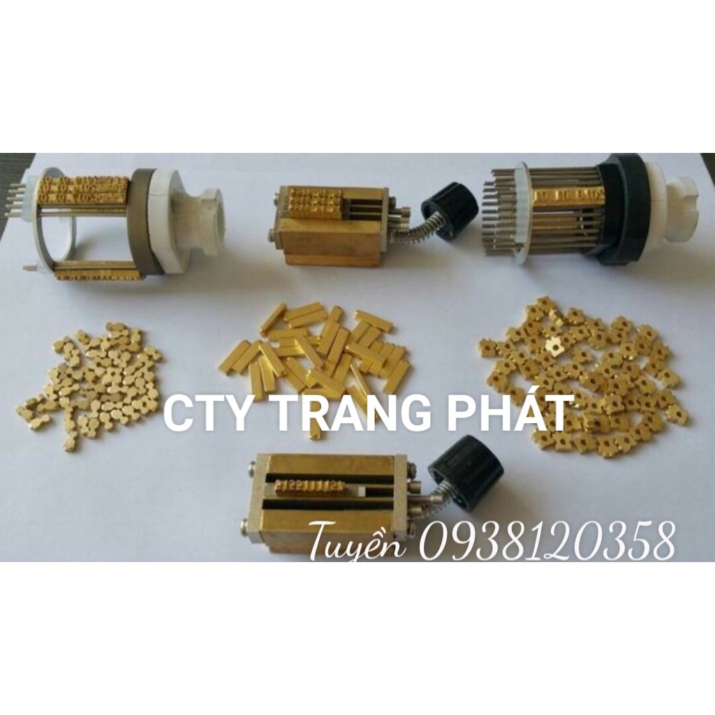 1 con chữ số đồng cho các loại máy in date DY8, HP241, máy hàn miệng ...