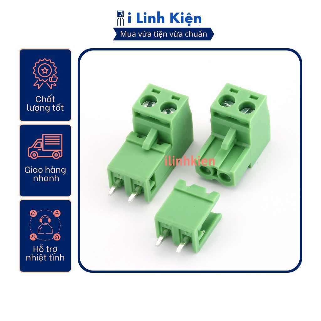 Cầu đấu 2P 2EDG5.08-2P 5.08mm xanh thẳng | Shopee Việt Nam