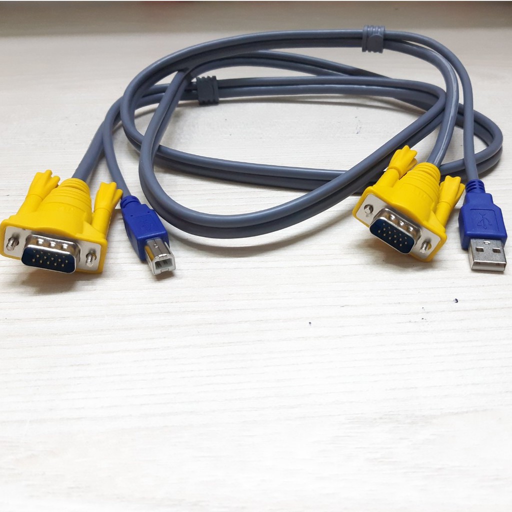 Cáp màn hình VGA có cổng USB KVM 15 Pin 1.5M - JH v602F - Hồ Phạm ...