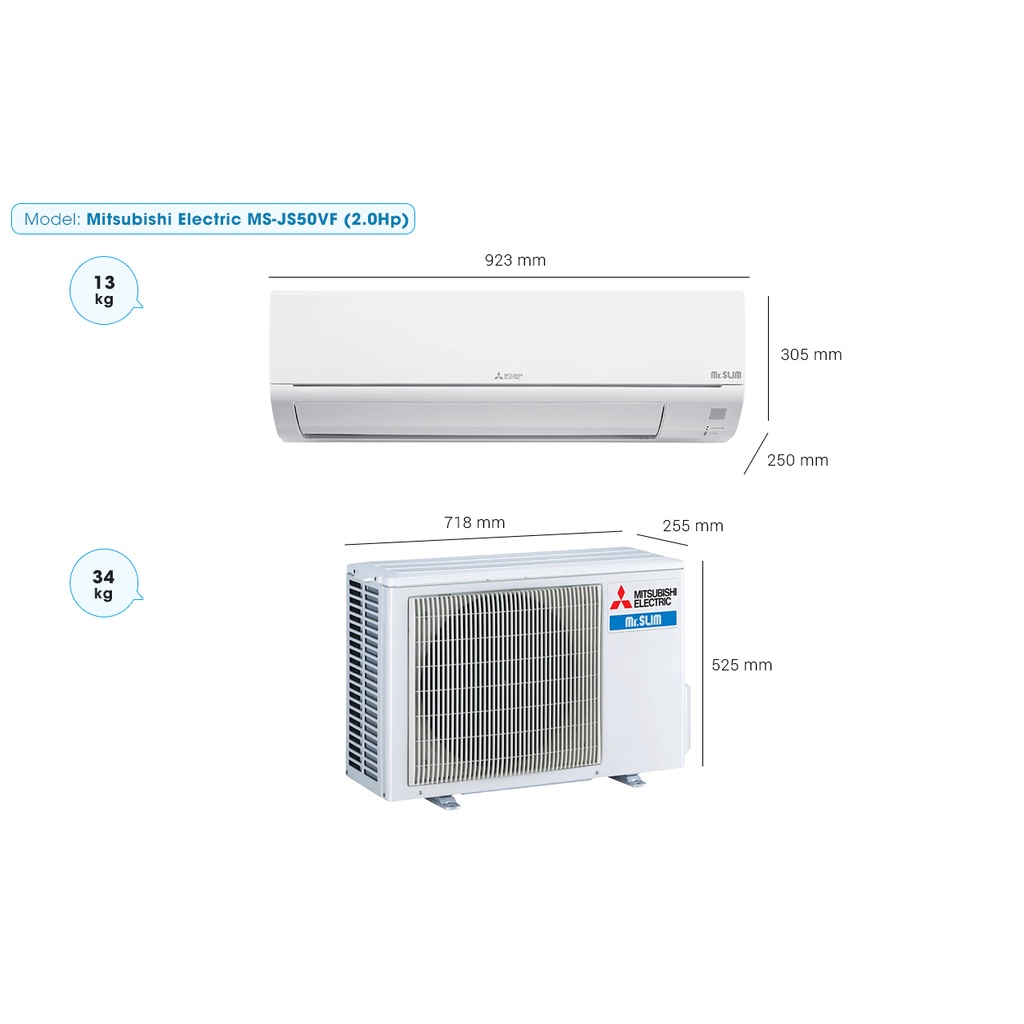 Máy lạnh Mitsubishi Electric 2 HP MS/MU-JS50VF | Shopee Việt Nam