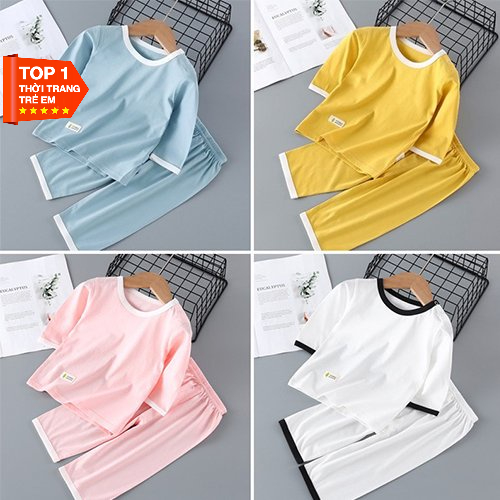 Bộ thu đông bé gái trai mặc nhà chất cotton size đại 15 - 40kg - set quần áo trẻ em GOODLUCK ...