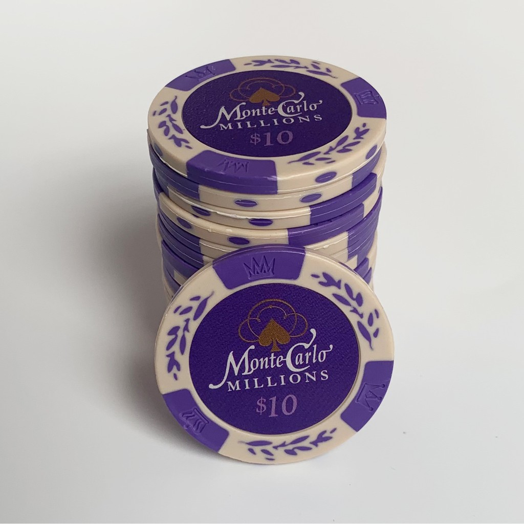 [10 chip lẻ] Phỉnh Poker Monte Carlo (loại cao cấp), có số (cọc 10 chip ...