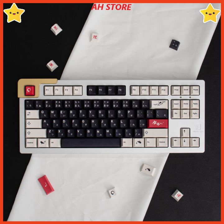 Keycap gmk Sumi Cherry profile in dyesub 136 nút cho bàn phím cơ layout ...