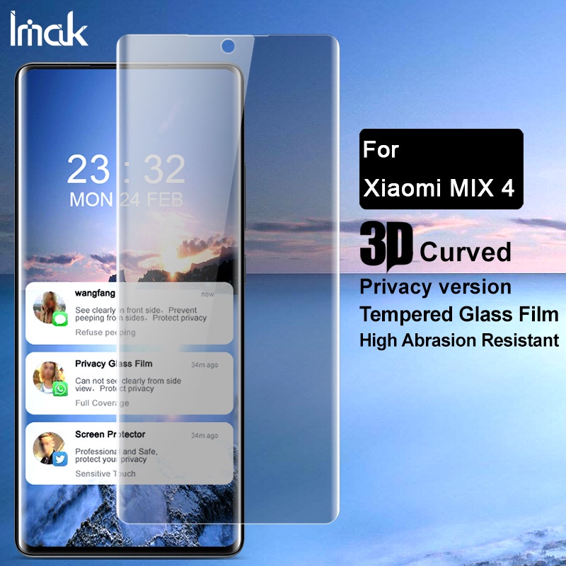 Kính Cường Lực Cong 3D Chống Nhìn Trộm Imak Cho Xiaomi Mi Mix 4 Mi Mix4 | Shopee Việt Nam