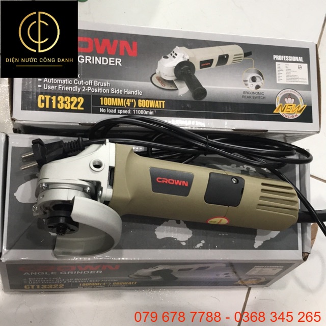 Máy mài CROWN CT13322 chính hãng(100mm 4") | Shopee Việt Nam