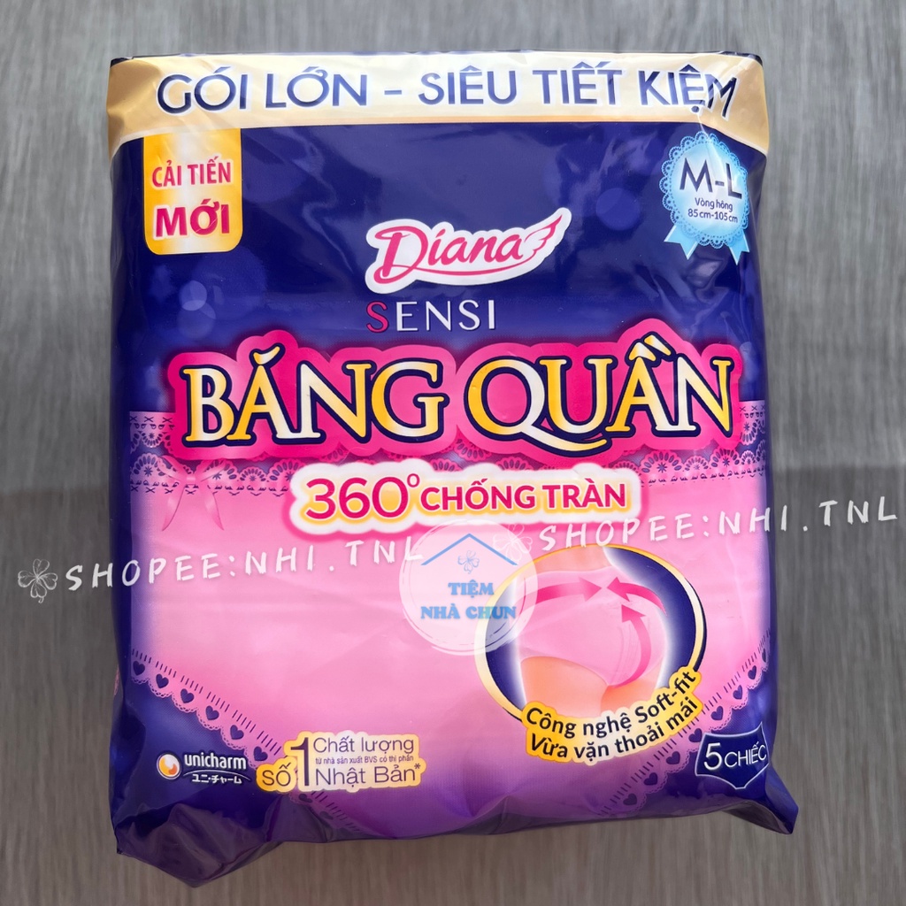 [BVS] Băng Vệ Sinh Ban Đêm Dạng Quần (Băng Quần) Diana Sensi Size S - M ...