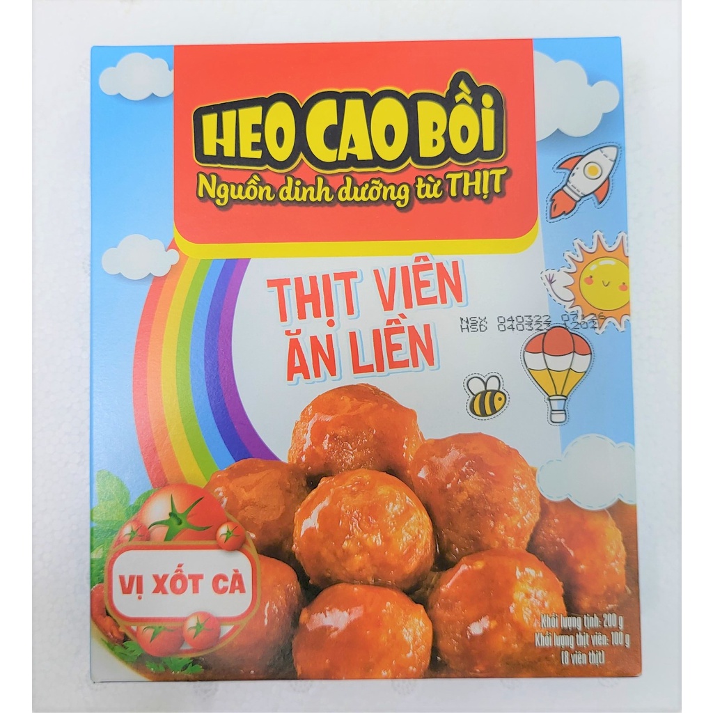 [Hộp 200g – VỊ XỐT CÀ] THỊT HEO VIÊN 3 PHÚT Heo Cao Bồi [VN] MASAN ...