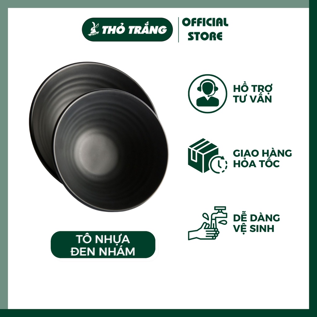 Tô Nhựa Melamine Đen Nhám Fataco Việt Nam | Shopee Việt Nam