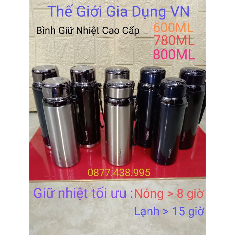 Bình giữ nhiệt nắp Titan 600ml/780ml/800ml inox 304 cao cấp | Shopee Việt Nam