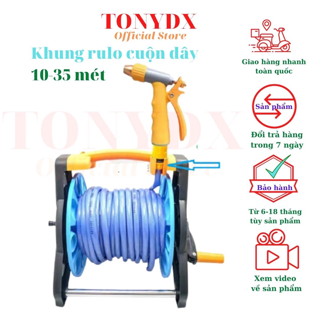 Vòi tưới bằng kim loại điều chỉnh tia phun ống dẫn nước 3 lớp dài 10-35 ...