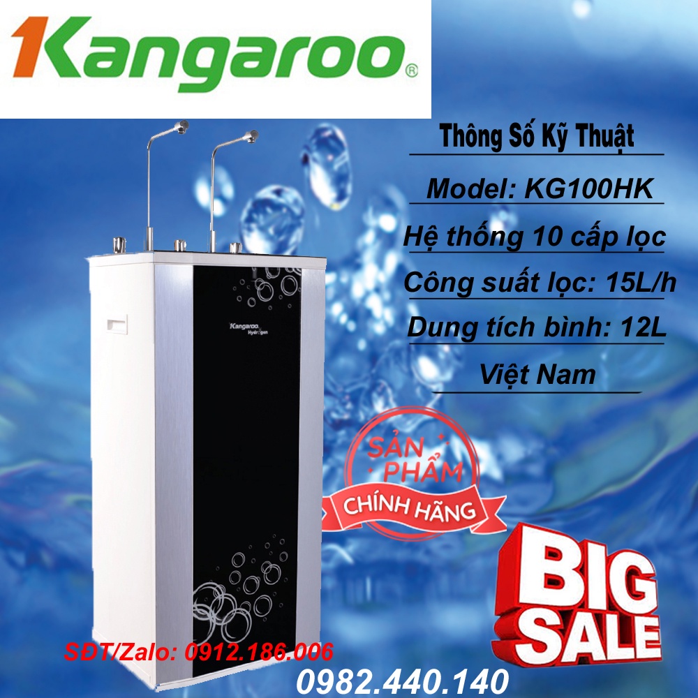 Máy lọc nước nóng lạnh Hydrogen 10 lõi Kangaroo KG100HK - Hàng Chính Hãng | Shopee Việt Nam