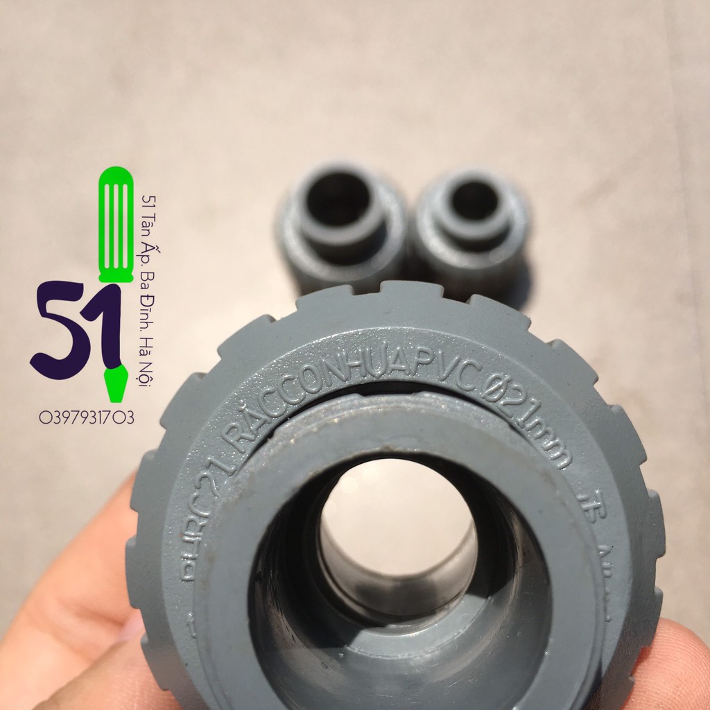 Rắc co nhựa PVC Phú Hải phi 21, 27, 34 | Khớp nối sống | Racco | Zacco ...