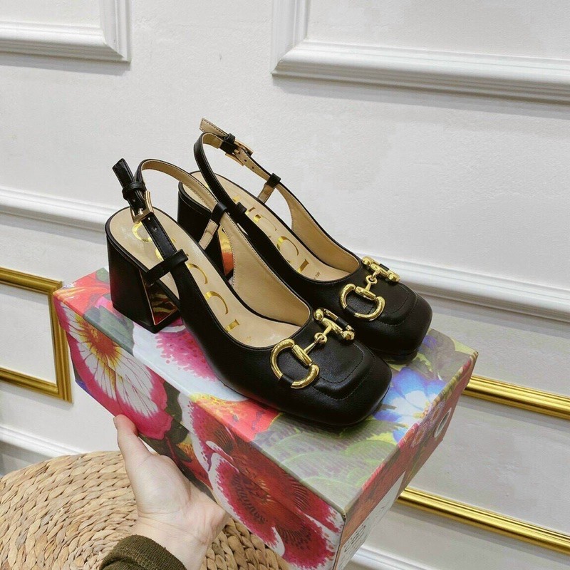 [GC] giày sandal nữ, giày cao gót mũi xích vuông (fullbox Bill túi ...