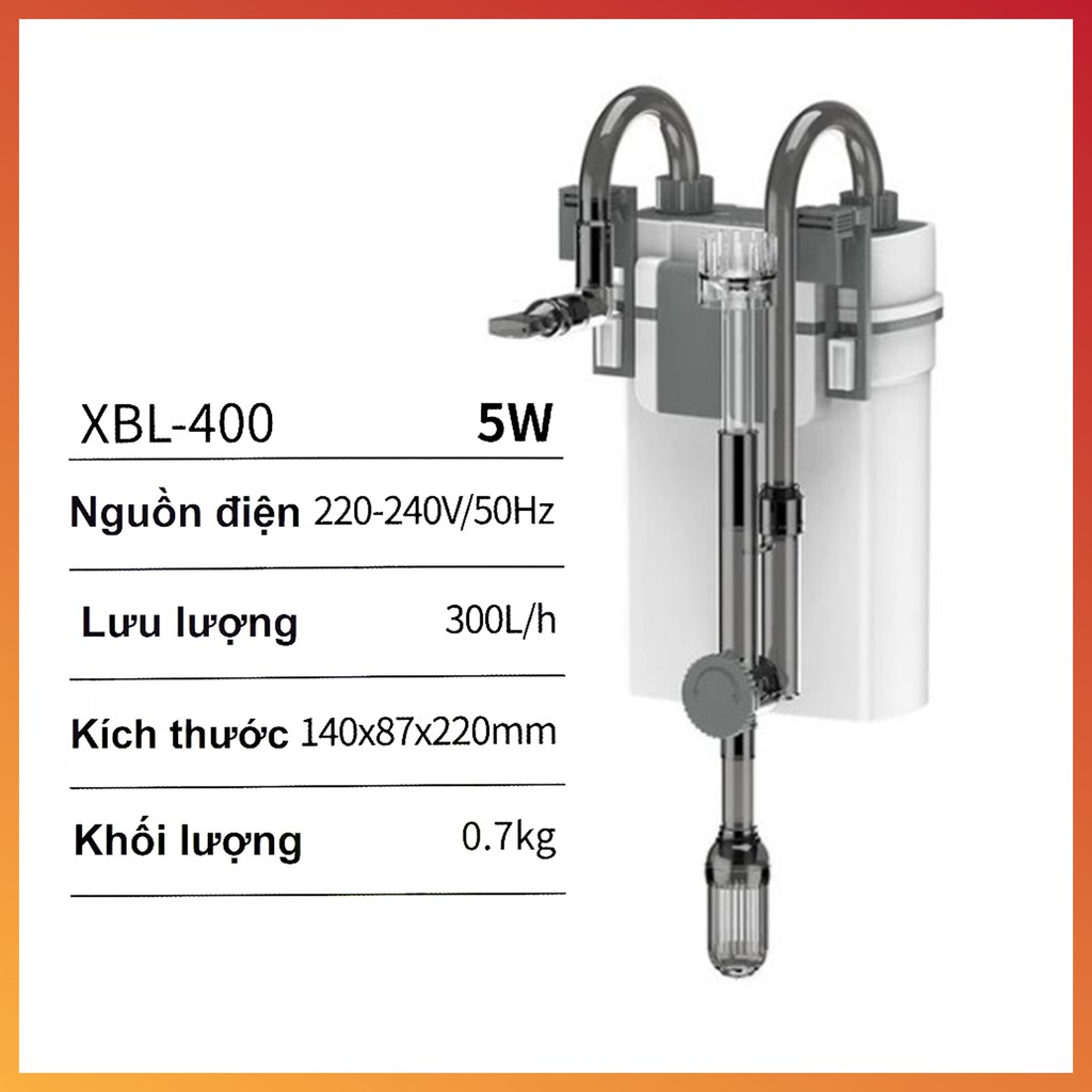 [Có Bảo Hành]Lọc treo có hút váng Xiaoli SunSun XBL 300/ XBL 400/ XBL ...