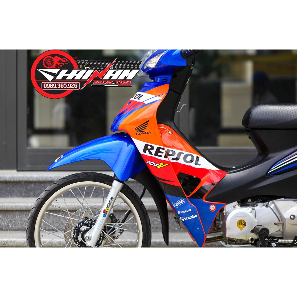 Tem Trùm Wave Alpha REPJOL Xanh Cam | Shopee Việt Nam
