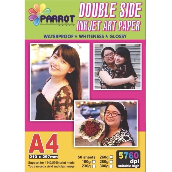 Giấy in Couche Mờ 2 mặt 160g, 230g, 260g, 300g ( 50 tờ / xấp ) | Shopee Việt Nam