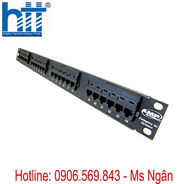 Patch panel 24 Port CAT6 AMP (Commscope) - Chính hãng (Có Tem Check ...