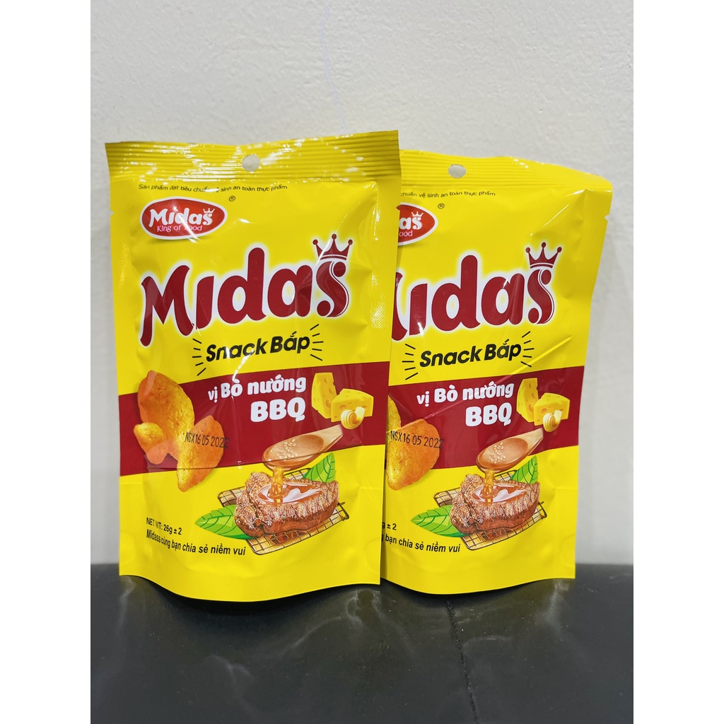 COMBO 10 gói Bim bim snack Midass 5 vị (ngũ vị, khoai tây lát, rong ...
