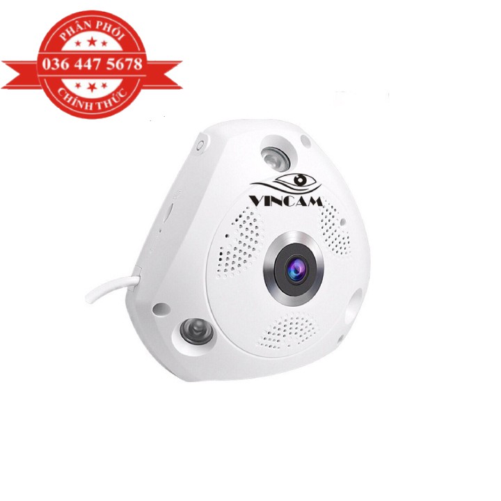 Camera Wifi IP VINCAM A800R Full HD 1536P Ốp Trần, Góc Rộng 180 Độ(BH ...