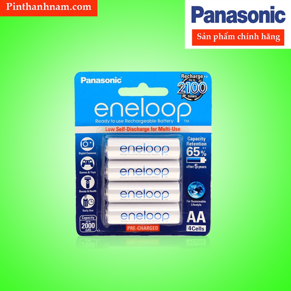 Pin Sạc AA Eneloop Panasonic 2000mAh Vỉ 4 Viên Chính Hãng -Tặng Kèm Hộp ...