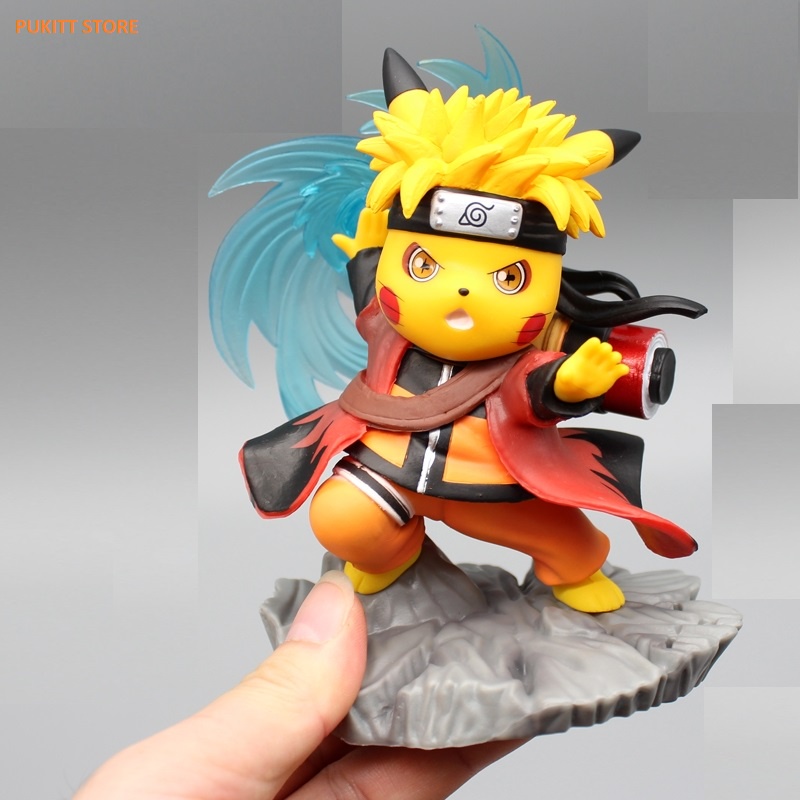 Mô hình Pokemon - Mô hình Pikachu cosplay Naruto hiền nhân thuật 14cm ...