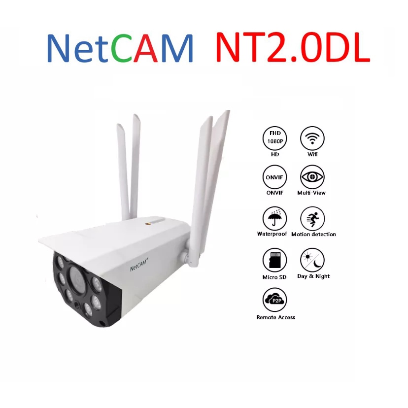 Camera IP wifi giám sát ngoài trời NetCAM NT2.0DL 1080P | Shopee Việt Nam