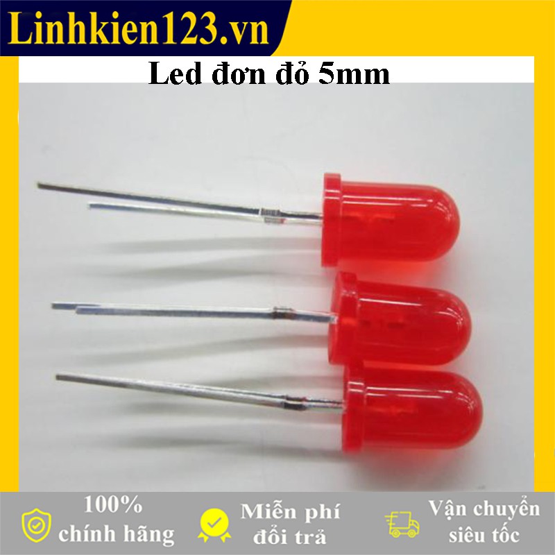 LED đơn đỏ 5mm số lượng 20 bóng | Shopee Việt Nam